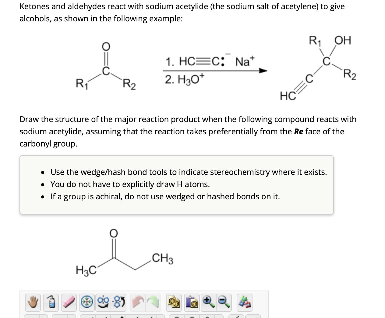 Ketones and aldehydes react with sodium acetylide | Chegg.com
