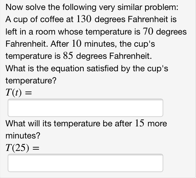 Solved A cup of coffee at 100 degrees Fahrenheit is left in | Chegg.com