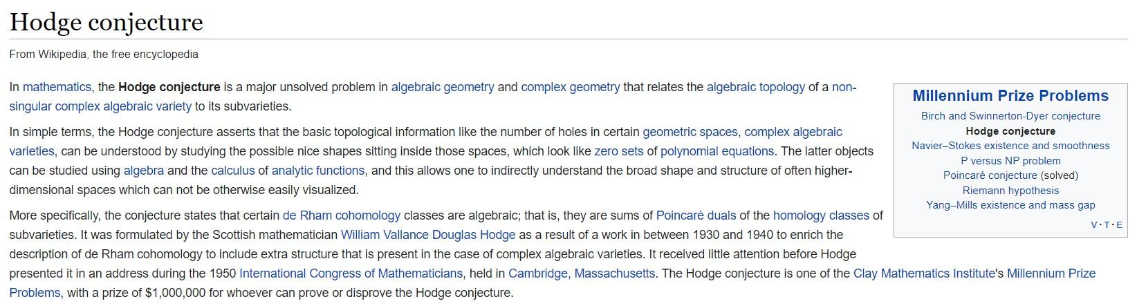 can you solve this millineum problem of hodge | Chegg.com