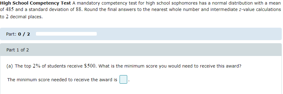 Solved High School Competency Test A mandatory competency | Chegg.com