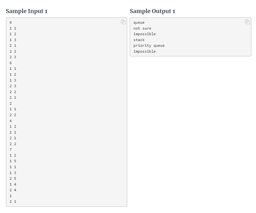 Solved There is a bag-like data structure, supporting two | Chegg.com