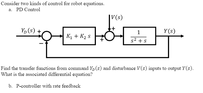 Solved Consider two kinds of control for robot equations. a. | Chegg.com