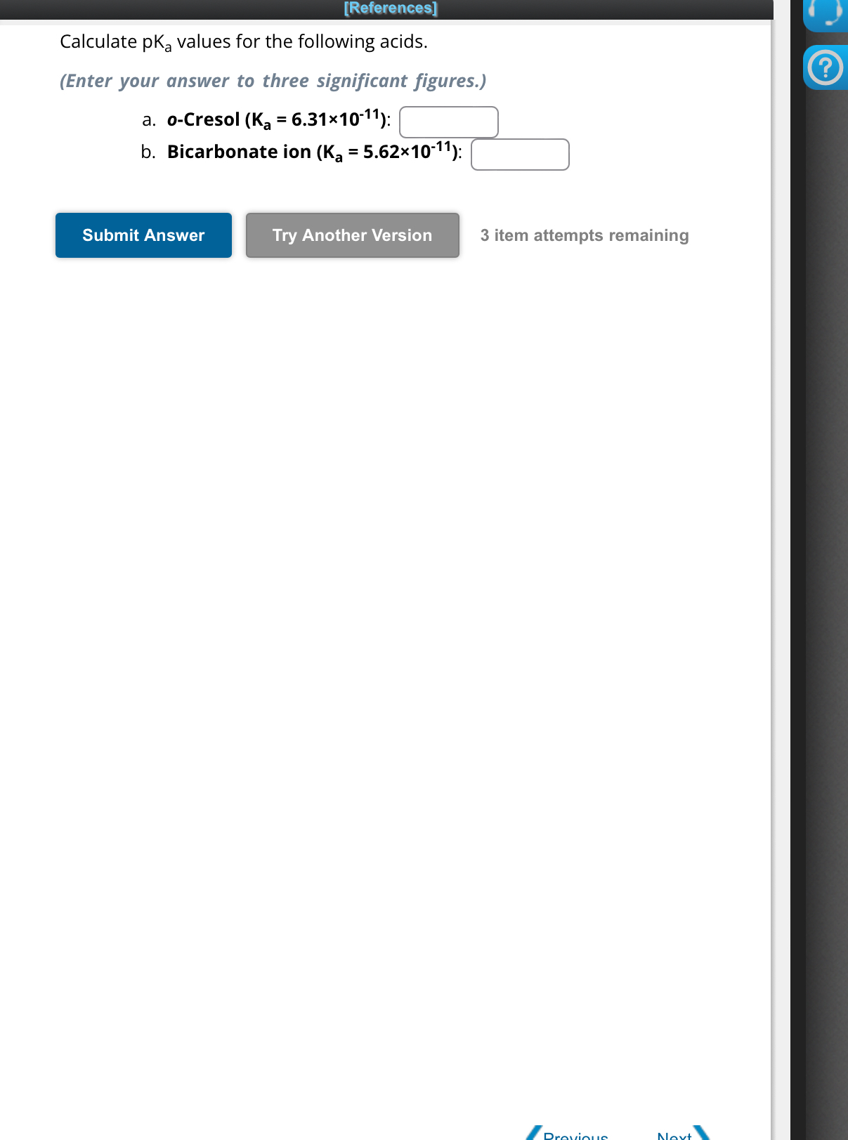 Solved Calculate pKa values for the following acids.(Enter | Chegg.com