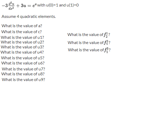 Solved -34* + 3u = ek with u(0)=1 and u(1)=0 Assume 4 | Chegg.com