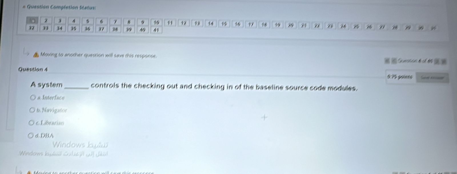 Solved A system ______ ﻿controls the checking out and | Chegg.com