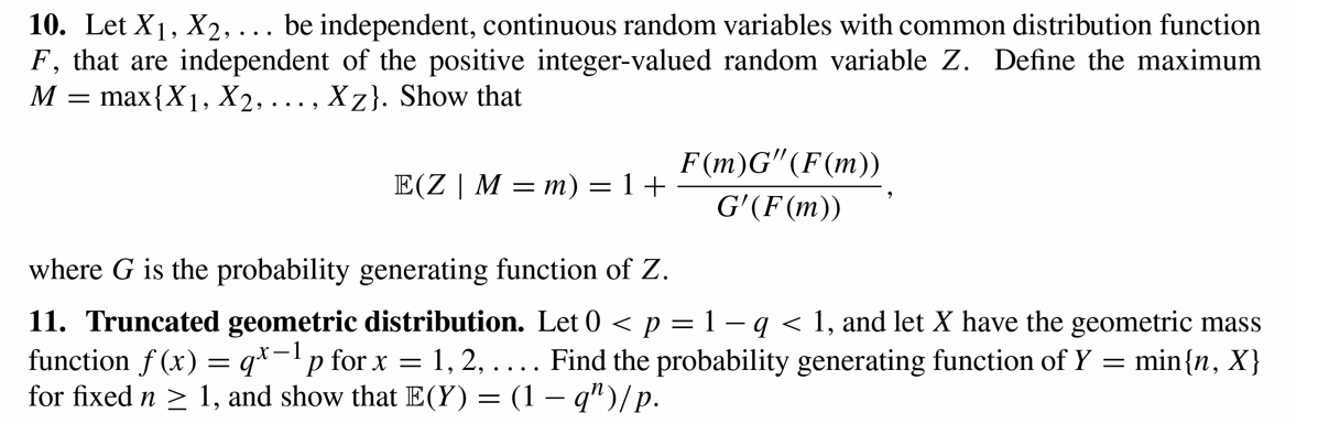 Solved 10. Let X1, X2, ... be independent, continuous random | Chegg.com