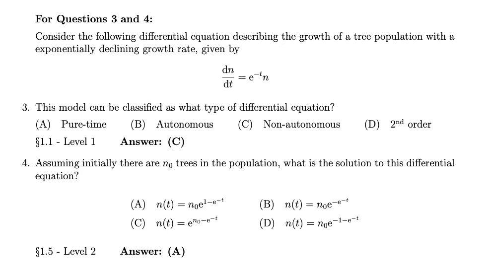 Solved For Questions 3 and 4: Consider the following | Chegg.com
