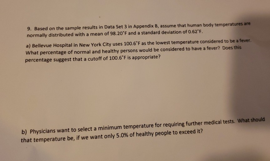 Solved 9. Based on the sample results in Data Set 3 in | Chegg.com