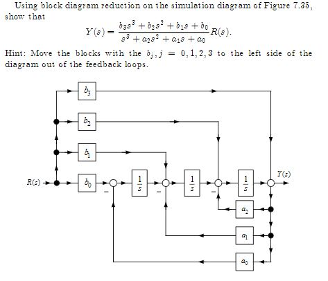 Solved Using block diagram reduction on the simulation | Chegg.com