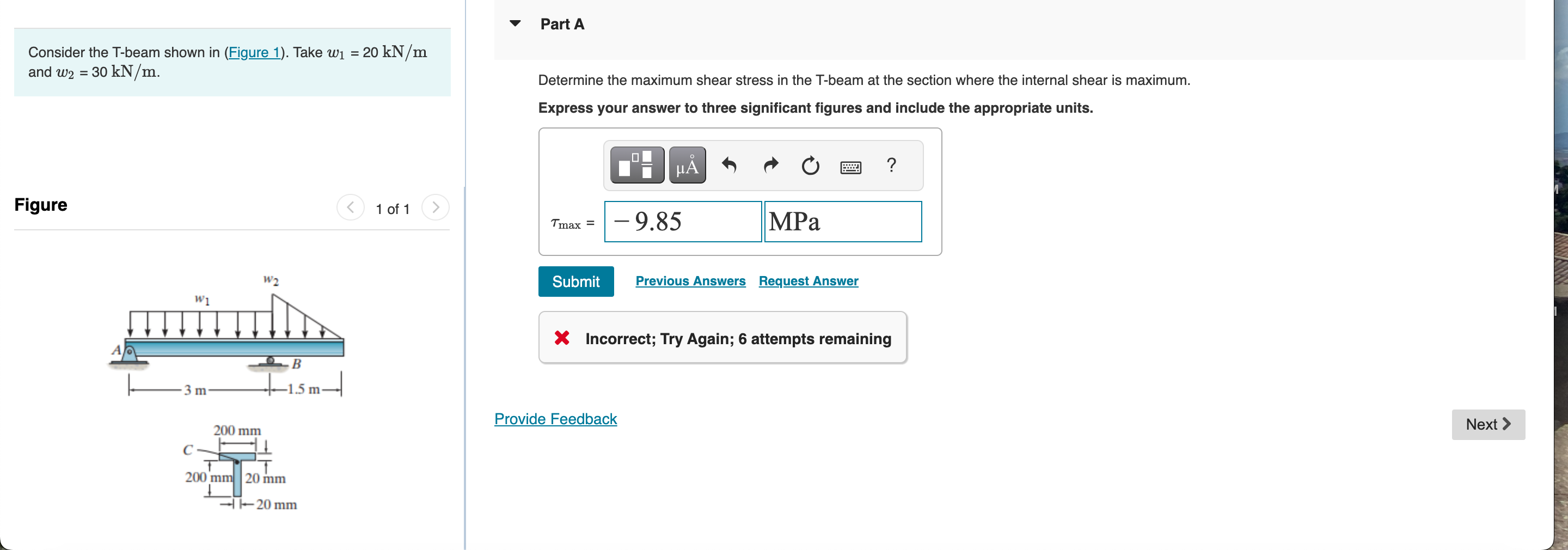 Solved Consider the T-beam shown in (Figure 1). Take | Chegg.com