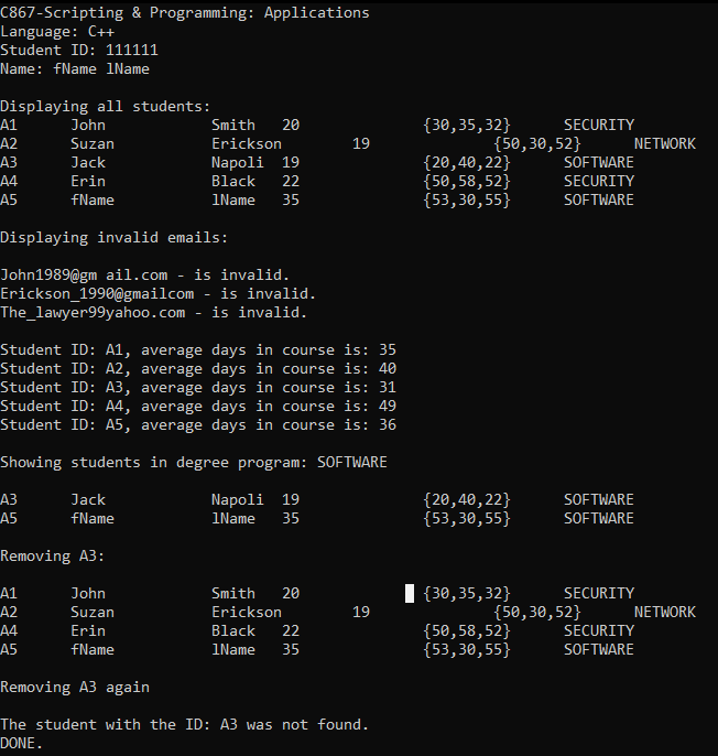 Solved I'm working on a C++ project and my code is compiling | Chegg.com