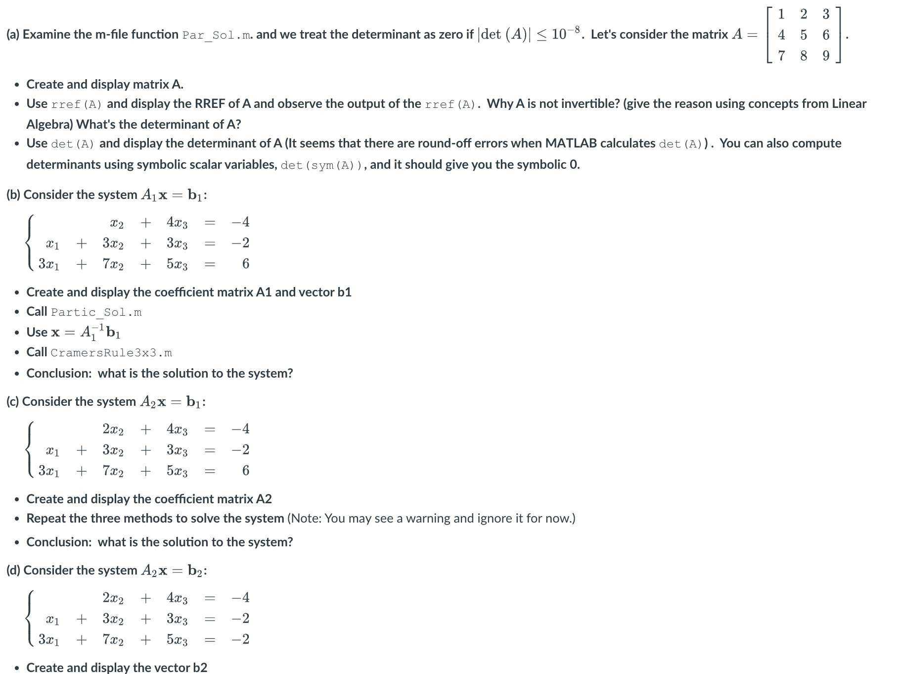 - Repeat the three methods to solve the system (Note: | Chegg.com