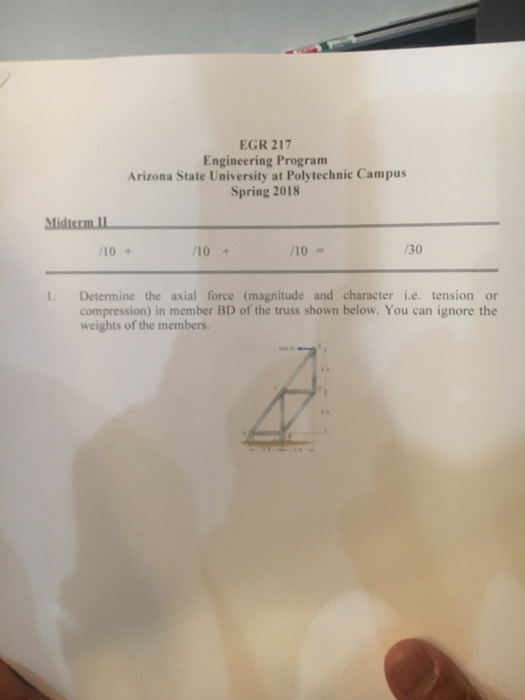 Solved EGR 217 Engineering Programm Arizona State University | Chegg.com