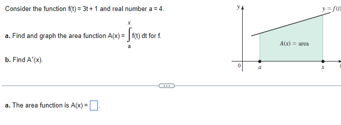 Solved Consider the function f(t)=3t+1 and real number a=4. | Chegg.com