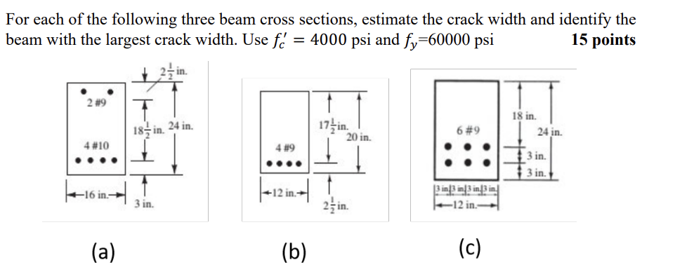 Solved For each of the following three beam cross sections, | Chegg.com