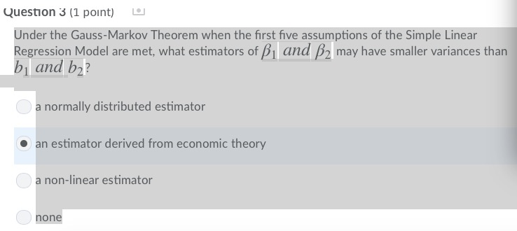 Solved Question 1 (1 point) In an economic model that uses | Chegg.com