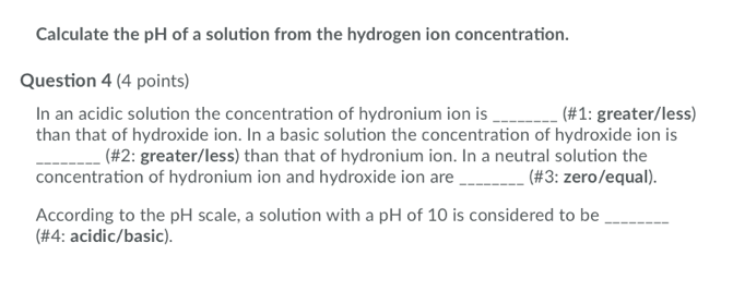Solved Calculate the pH of a solution from the hydrogen ion | Chegg.com
