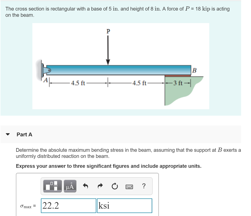 Solved The cross section is rectangular with a base of 5 in. | Chegg.com