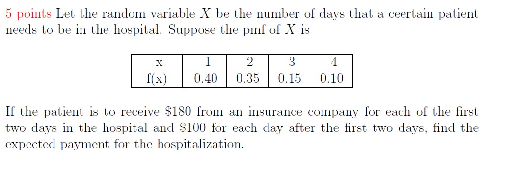 5 points Let the random variable X be the number of | Chegg.com