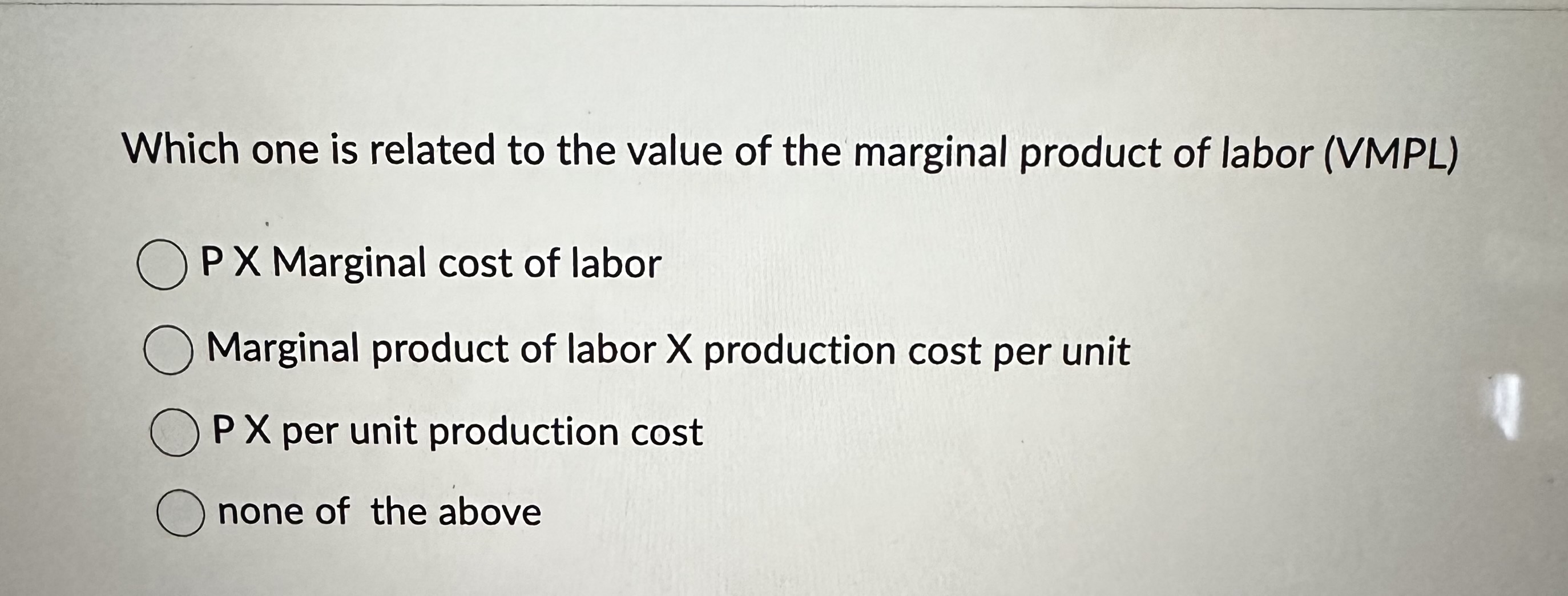 Solved Which one is related to the value of the marginal | Chegg.com