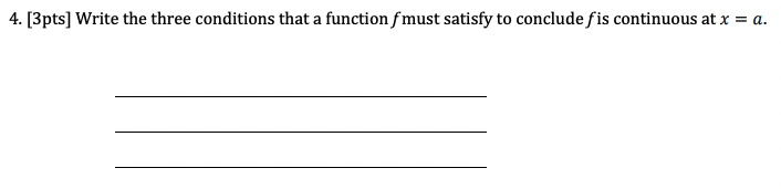 Solved [6pts] Given the limit statement limx→2(5−2x)=1 (a) | Chegg.com
