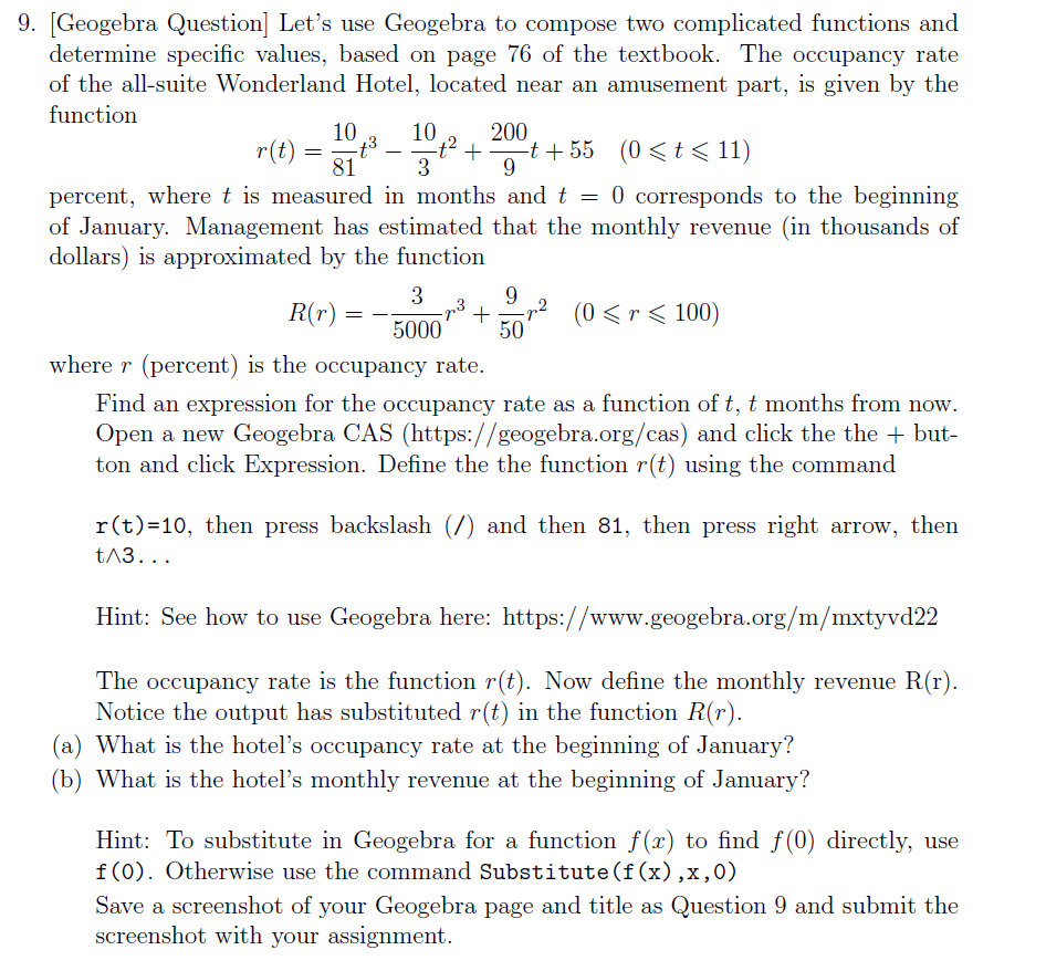 Solved [Geogebra Question] Let's use Geogebra to compose two | Chegg.com
