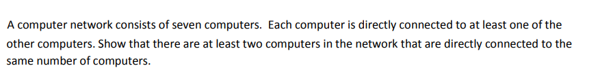 Solved A computer network consists of seven computers. Each | Chegg.com