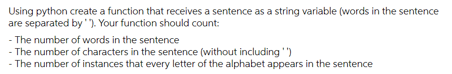 Solved Using python create a function that receives a | Chegg.com