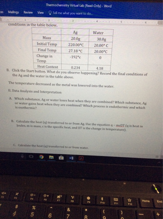 Solved Thermochemistry Virtual Lab [Read-Only]-Word es | Chegg.com