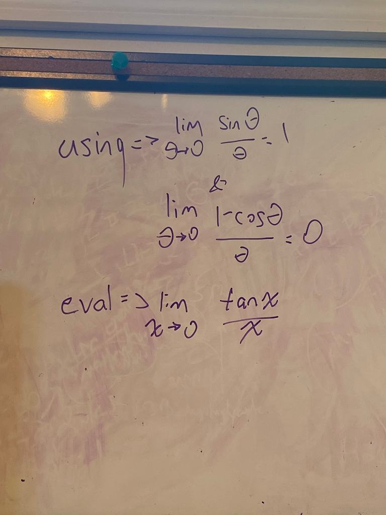 Solved lim Sin using => sing & lim i-cosa oso :O eval=> lim | Chegg.com