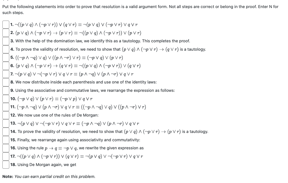 Solved Put the following statements into order to prove that | Chegg.com