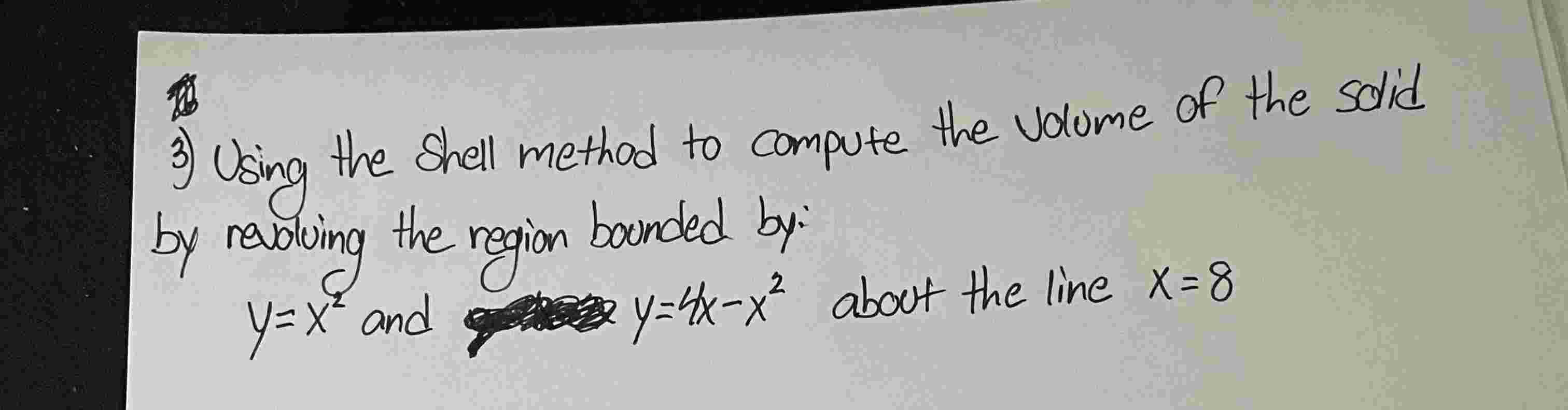 Solved Using the shell method to ﻿compute the volume of ﻿the | Chegg.com