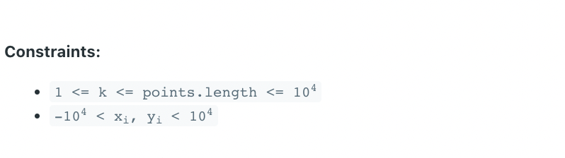 Solved 973. K Closest Points to Origin Medium 5383 206 Add | Chegg.com