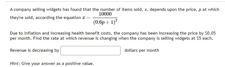 Solved A company selling widgets has found that the number | Chegg.com