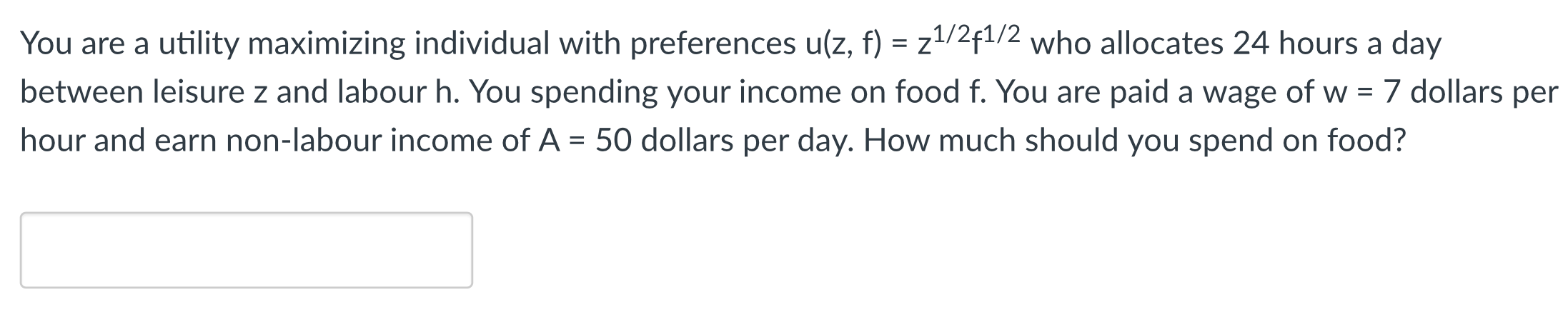 Solved You are a utility maximizing individual with | Chegg.com