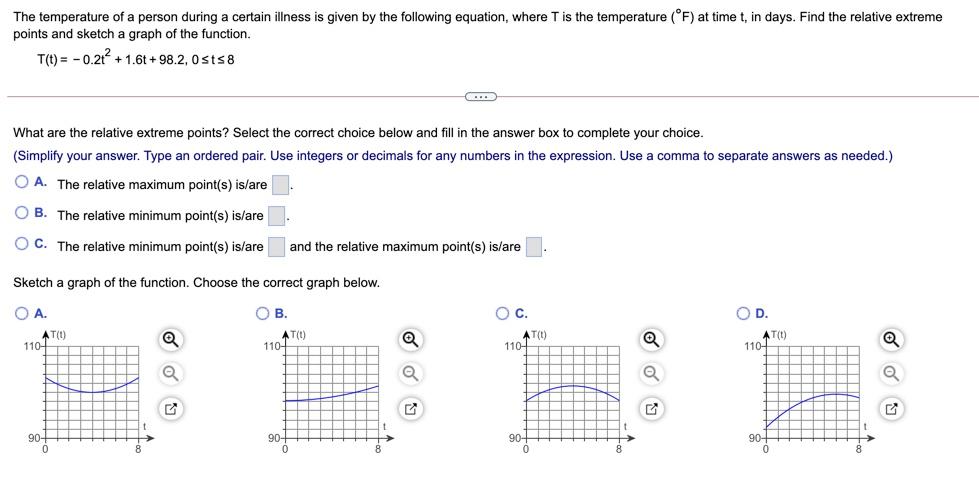 Solved The temperature of a person during a certain illness | Chegg.com