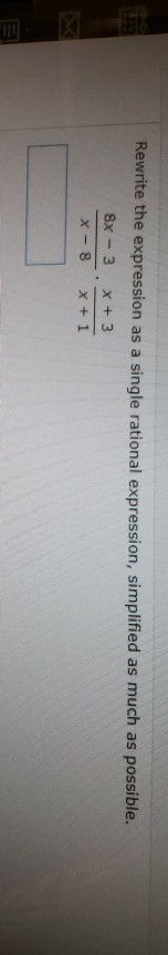 Solved Rewrite the expression as a single rational | Chegg.com