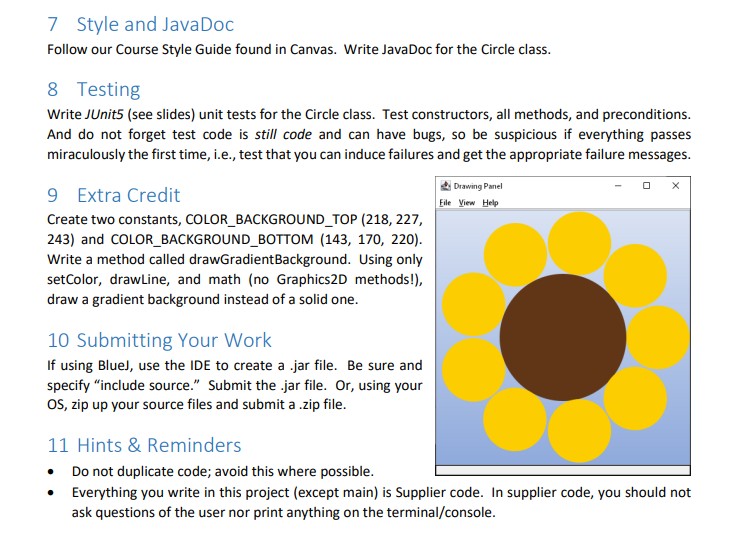 Solved 7 Style and JavaDoc Follow our Course Style Guide | Chegg.com