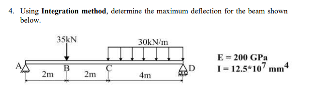 Using Integration method, determine the maximum | Chegg.com