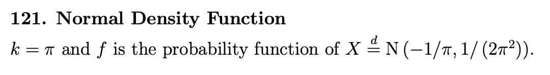 Solved 121. Normal Density Function Determine the value(s) | Chegg.com