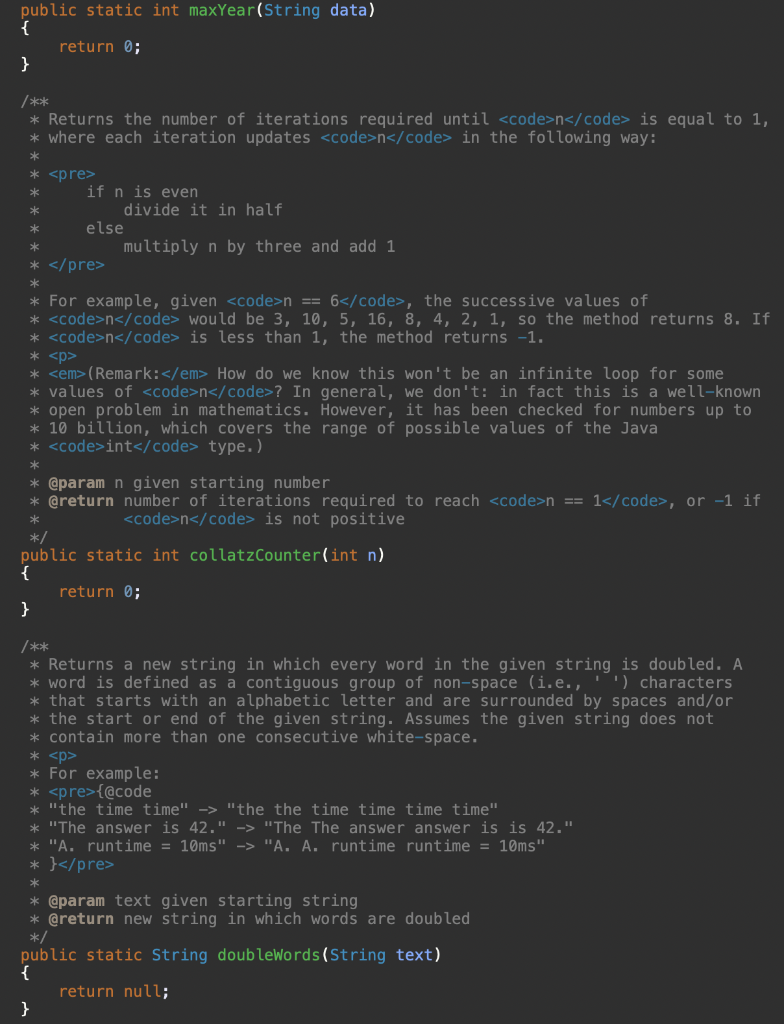 Solved This is a short set of practice problems involving | Chegg.com