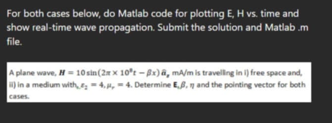 For both cases below, do ﻿Matlab code for plotting | Chegg.com