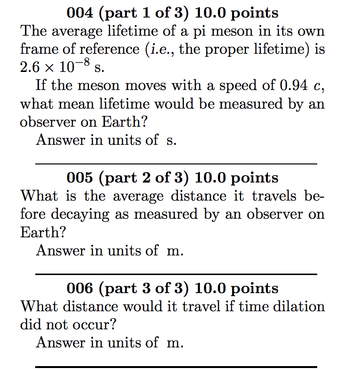 Solved 004 (part 1 of 3) 10.0 points The average lifetime of | Chegg.com