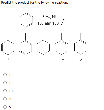 Solved Predict the product for the following reaction. 3 H2, | Chegg.com