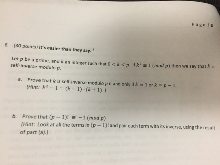 Solved Let P Be A Prime And K An Integer Such That 0