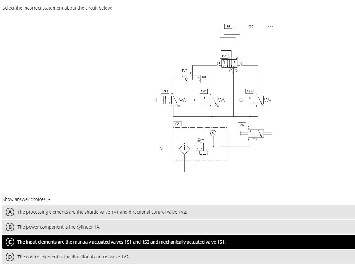 Solved Select the incorrect statement about the circuit | Chegg.com