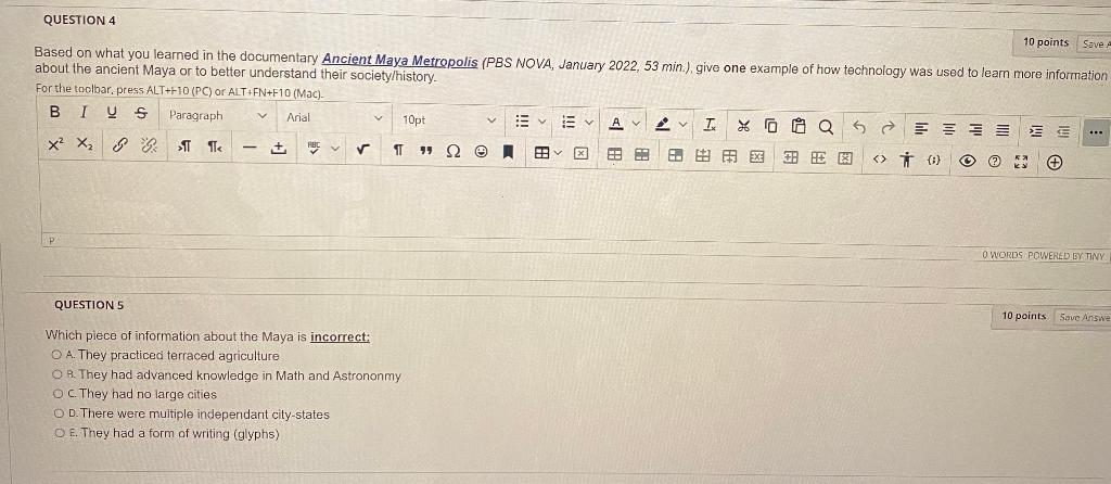 Based on what you learned in the documentary Ancient | Chegg.com