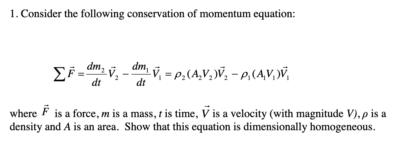 Solved Consider the following conservation of ﻿momentum | Chegg.com