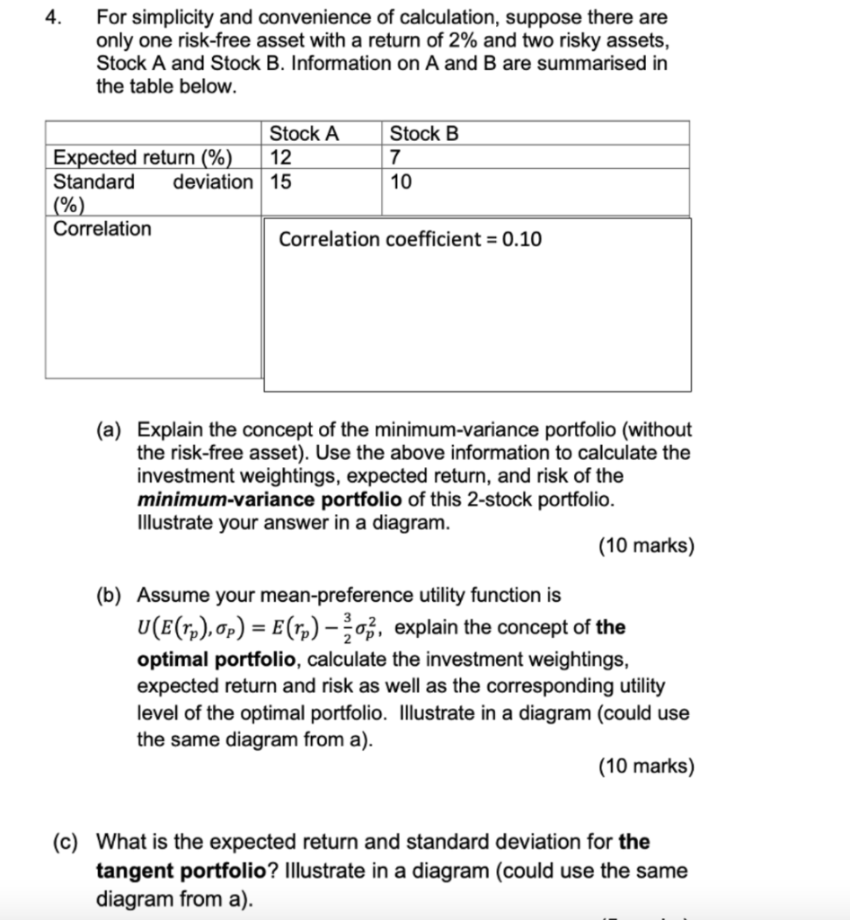4. For simplicity and convenience of calculation, | Chegg.com