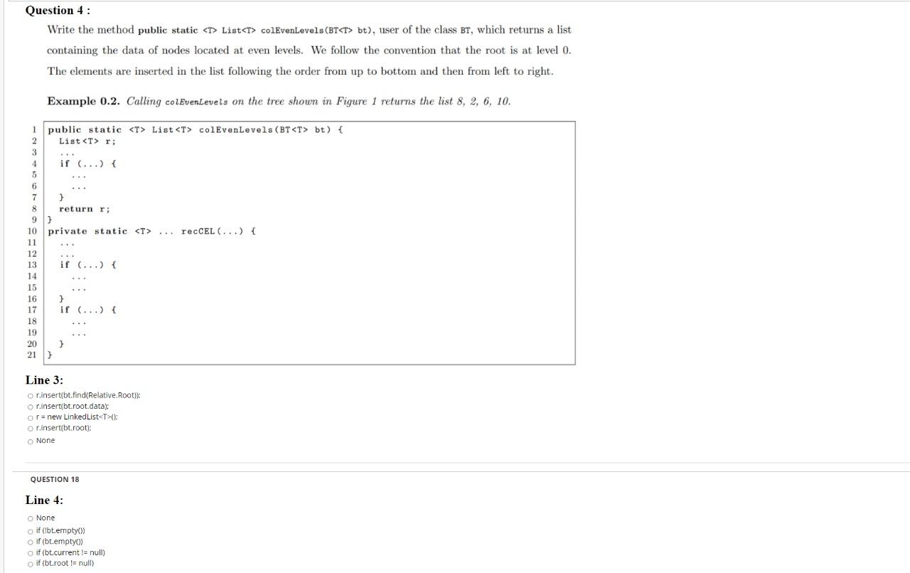Solved Question 4 : Write the method public static List | Chegg.com